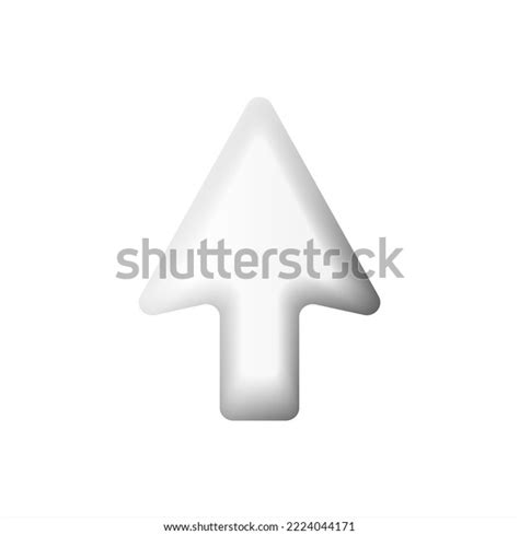 White Volumetric Web Arrow Simple Mouse Stock Vector Royalty Free 2224044171 Shutterstock