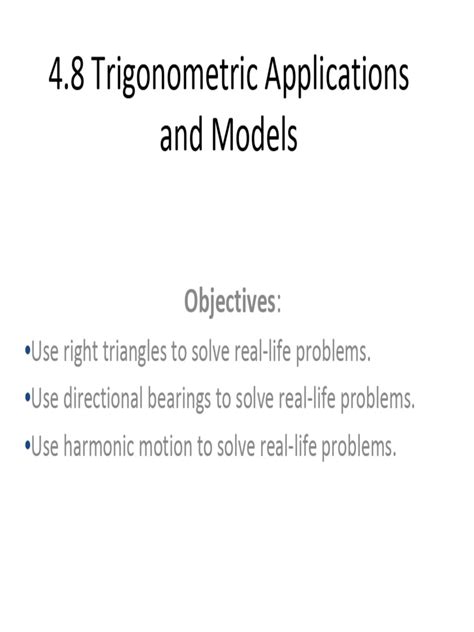 Lesson 4 8 Applications Models Day 1 Pdf Trigonometry Metrology