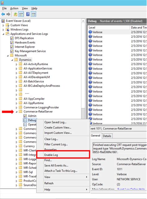 Commerce Component Events For Diagnostics And Troubleshooting