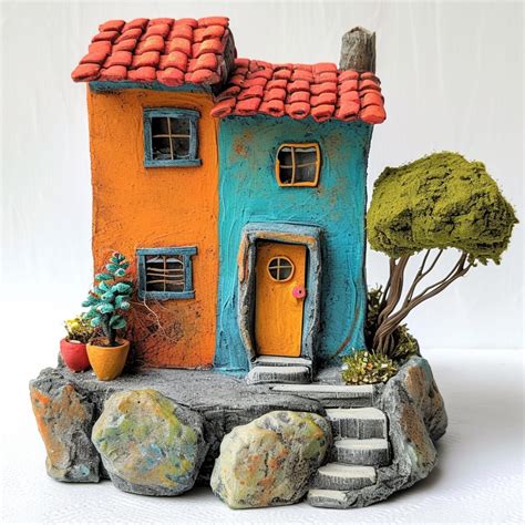 Sculpting Miniature Clay Houses Etsy