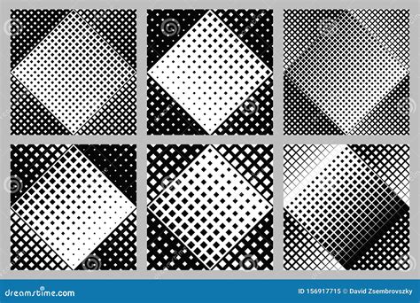 Seamless Square Pattern Background Design Collection Abstract Vector