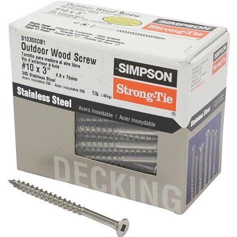 68 Tornillo Acero Inoxidable Deck 10×3″ Quimeraworks