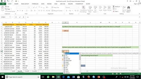 Advanced Excel Functions Youtube