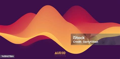 음파 시각화 3d 오렌지 솔리드 파형 음성 샘플 패턴 3차원 형태에 대한 스톡 벡터 아트 및 기타 이미지 3차원 형태 건강관리와 의술 곡선 Istock