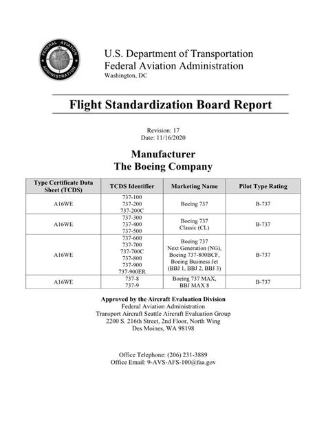 Flight Standardization Board Fsb Report Docslib