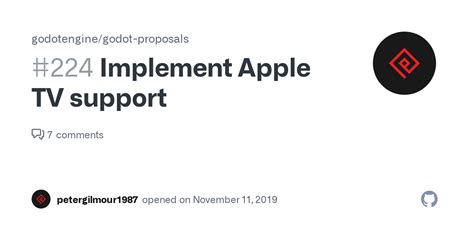 Implement Apple Tv Support · Issue 224 · Godotenginegodot Proposals