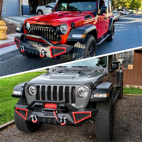 Buy Oedro Front And Rear Bumper Fit On 2018 2022 Jeep Wrangler Jl