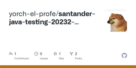 Github Yorch El Profe Santander Java Testing Quality