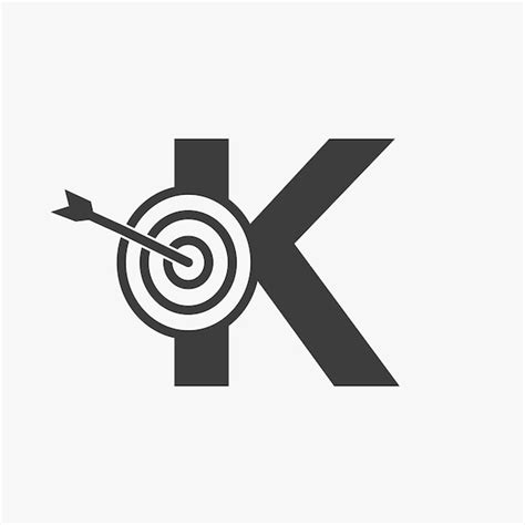 Premium Vector Initial Letter K Success Logo Combine With Bow Target Icon