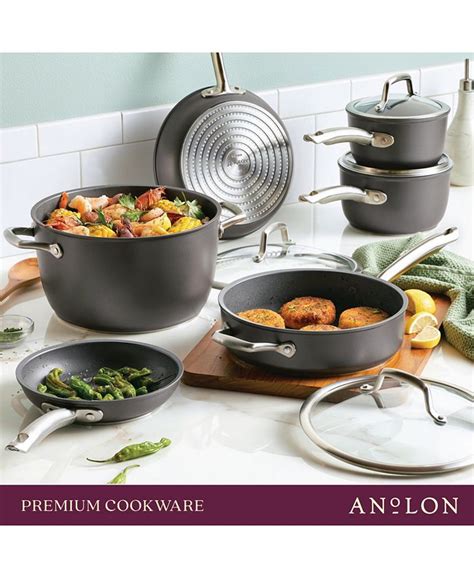Anolon Accolade Forged Hard Anodized Nonstick Cookware Set 10 Piece