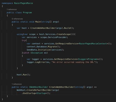 asp core razor pages 使用資料庫 使用資料庫建立初始資料 by e11 medium