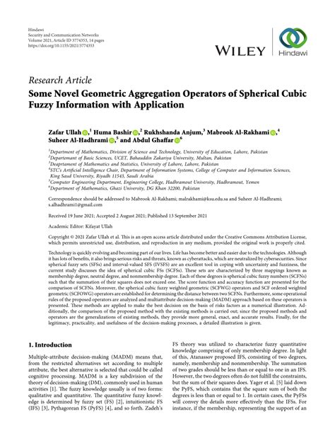 Pdf Some Novel Geometric Aggregation Operators Of Spherical Cubic