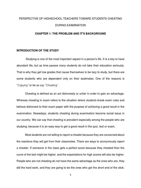 Thesis 3 Pdf Academic Dishonesty Infidelity