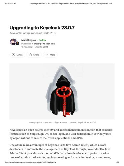 Upgrading To Keycloak 2307 Keycloak Configuration As Code Pt 5 By Maik Kingma Apr 2024