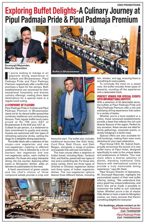 Satya Ranjan Das On Linkedin Culinaryexperience Buffet Pipulgroup