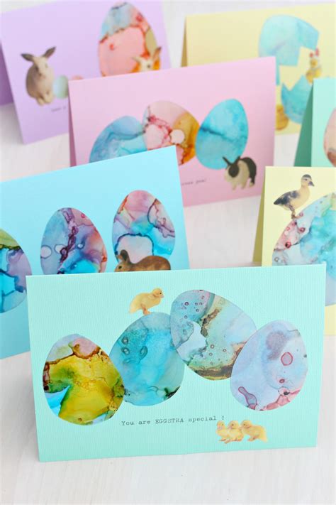 Easy Handmade Easter Cards Using Alcohol Inks Dans Le Lakehouse