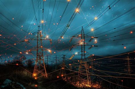 Mapping Electrical Transmission Corridor Paths Ar Generative Ai Premium Ai Generated Image