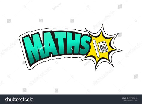 Logo Maths School Subject Handdrawn Icon Stock Vector Royalty Free