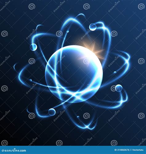 Chemistry Atom Luminous Model Stock Vector Illustration Of Light