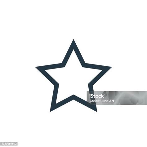 벡터 편집 개념에서 스타 아이콘 벡터입니다 별 편집 스트로크의 얇은 선 그림 웹 및 모바일 앱 로고 인쇄 미디어에 사용할 스타 선형 기호 겨울에 대한 스톡 벡터 아트 및