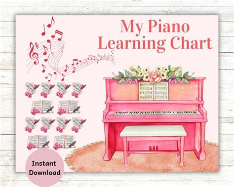 Piano Practice Chart Printable Music Performance Chart