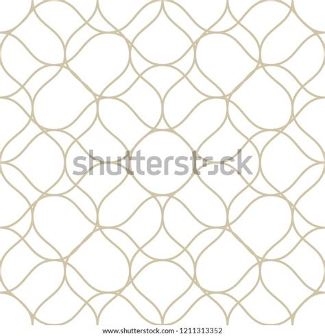 Vector Golden Seamless Pattern Thin Curved Stock Vector Royalty Free 1211313352 Shutterstock