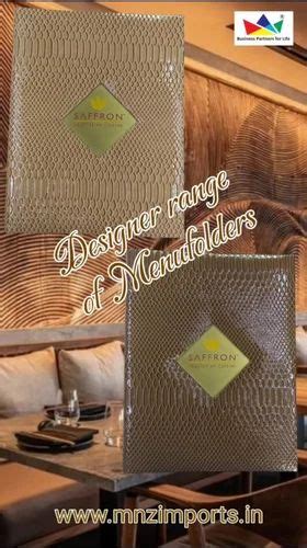 Brown Luxury Design Menu Folders At ₹ 750piece In Mumbai Id
