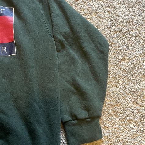 Vintage 90s Tommy Hilfiger Flag 2 Tone Crewneck Depop