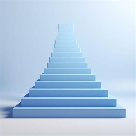 Premium Photo Growth Stairs Graph Rendering Isolated Background Ai Generated Image