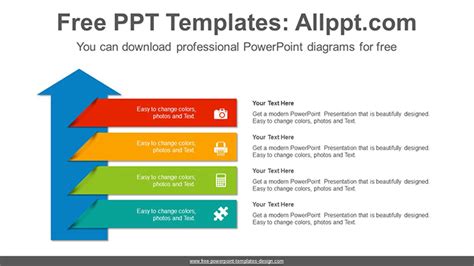 Rising Arrow Banners PowerPoint Diagram Template Powerpoint And Google Slides Saveslides Templates