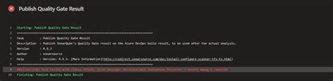 sonarqube azure devops task publish quality gate result task is failing sonarqube server