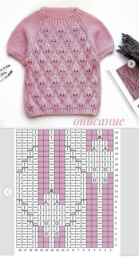 Футболка для девочки Описание Вязание спицами для детей ажур спицами Постила