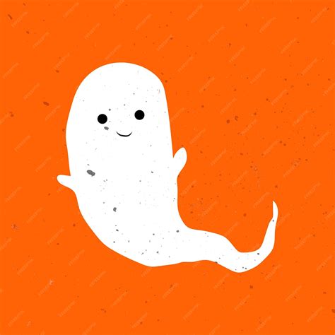 Premium Vector Cute Ghost Halloween Cute Funny Ghost Hand Drawn
