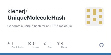 GitHub Kienerj UniqueMoleculeHash Generate A Unique Hash For An RDKit Molecule