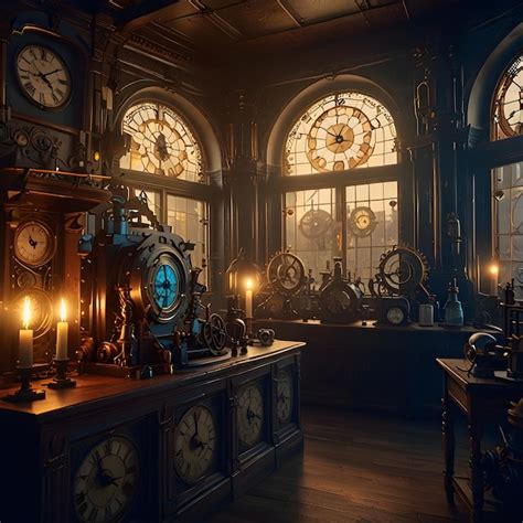 A Clock That Is On A Table With The Time Of 12 00 Premium Ai Generated Image