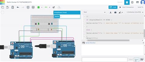 Nalin Kumar S P On Linkedin Eee Mkce Arduino Tinkercad