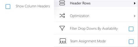 Showing Assignment Page Header Rows Pdware
