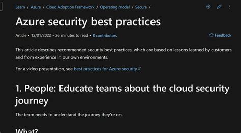 David Das Neves On Twitter Valuable Resource [guide] Azure Security Best Practices