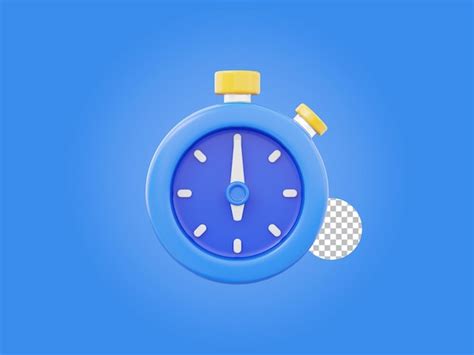 Premium Psd Blue Stopwatch Ui Icon Measurement Timekeeping Symbol 3d Render Illustration
