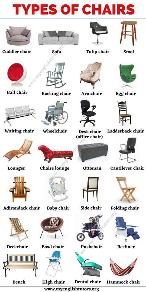 Types Of Chairs List Of 25 Awesome Types Of Chairs With The Picture My English Tutors