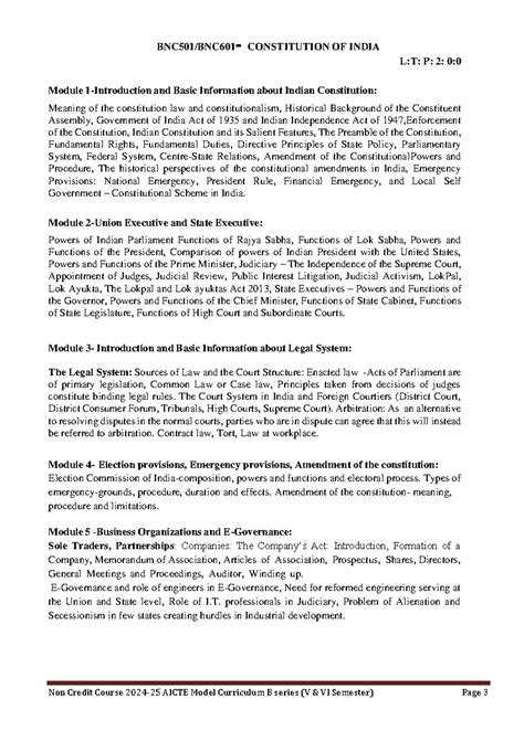 Ai Ds 3rd Yr Syllabus Non Credit Course 2024 25 Aicte Model