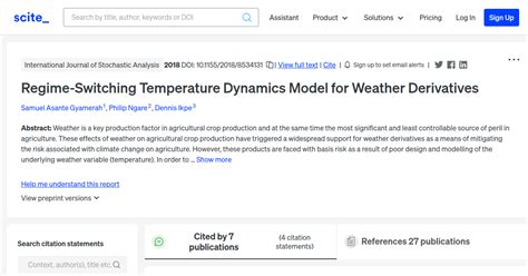 Regime Switching Temperature Dynamics Model For Weather Derivatives