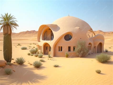 Premium Photo Modern House In Desert