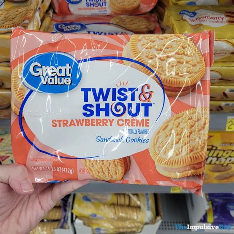 Spotted Great Value Twist And Shout Strawberry Creme Sandwich Cookies