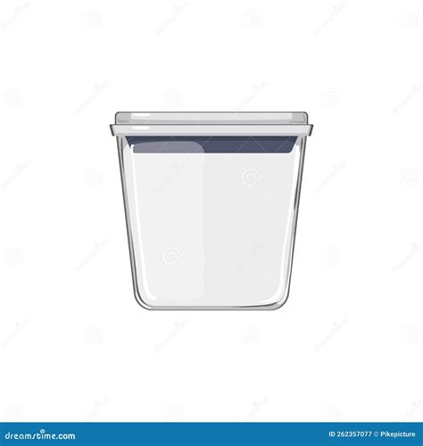 Clean Glass Container Cartoon Vector Illustration Stock Vector