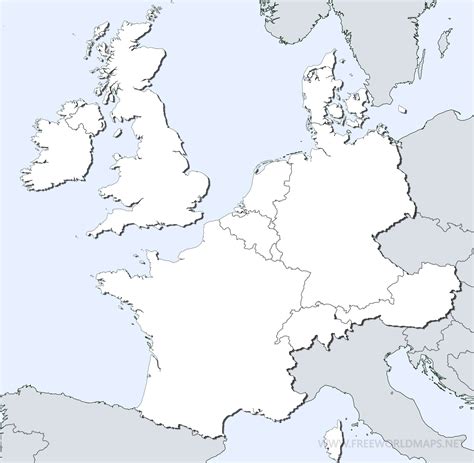 Western Europe Map Printable