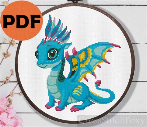 Dragon Cross Stitch Patterns Free Here Be Dragons Cross Stitch Pattern