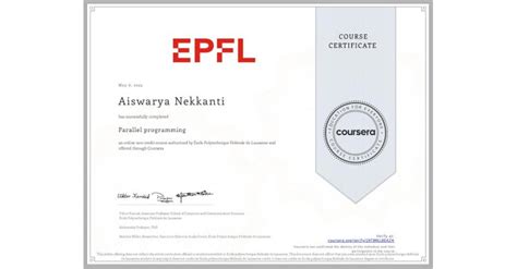 Completion Certificate For Parallel Programming Aiswarya Nekkanti