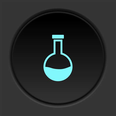 Round Button Icon Lab Glassware Button Banner Round Badge Interface For Application