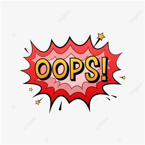 Comic Speech Bubbles With Text Oops, Illustration, Label, Comic PNG and Vector with Transparent ...